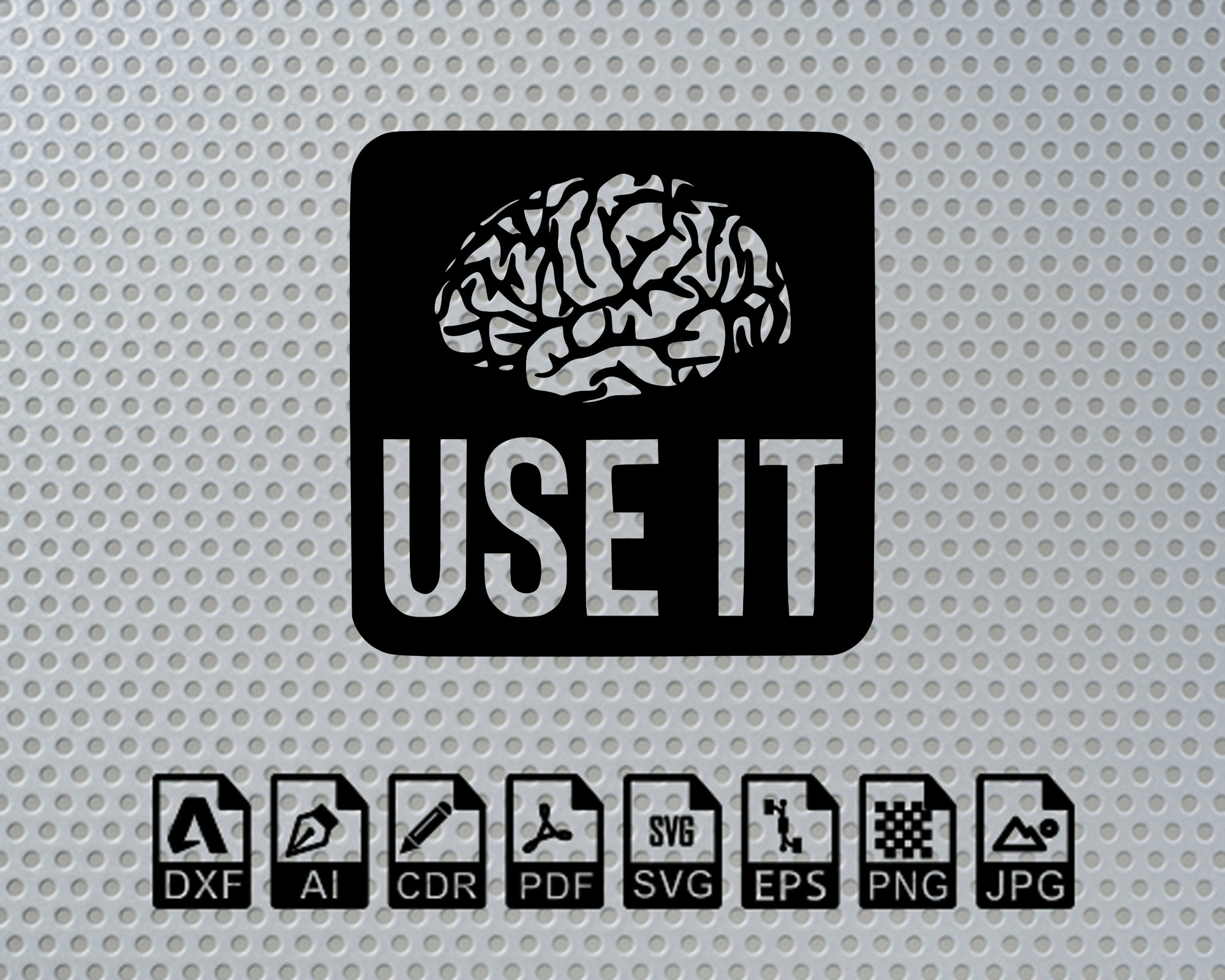 Brain Laser Cut Dxf Svg Glowforge Files Wall Art Sticker Vinly Decal ...