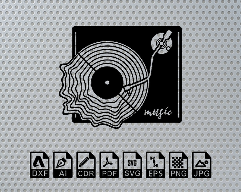 Music Notes Laser Cut Dxf Svg Glowforge Files Wall Art Sticker Vinly ...