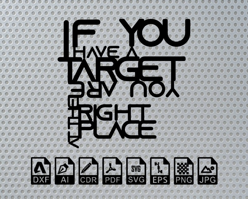 Target Goal Laser Cut Dxf Svg Glowforge Files Wall Art Sticker Decal ...