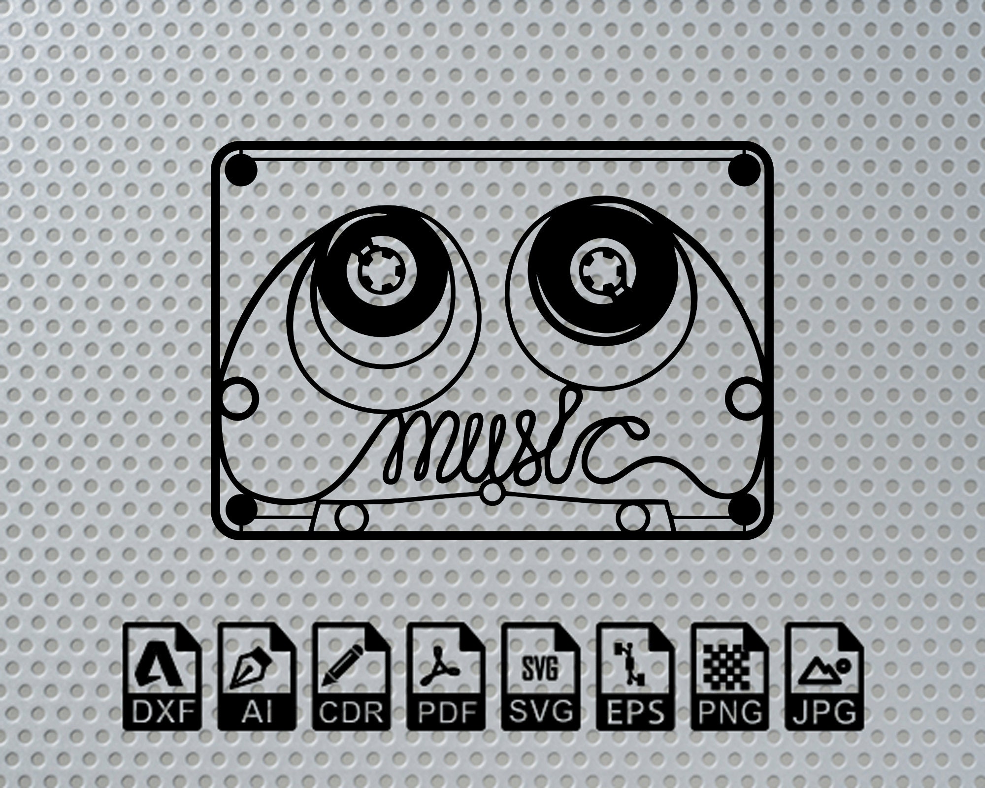 Retro Vintage Music Player Laser Cut Dxf Svg Glowforge Files Wall Art ...
