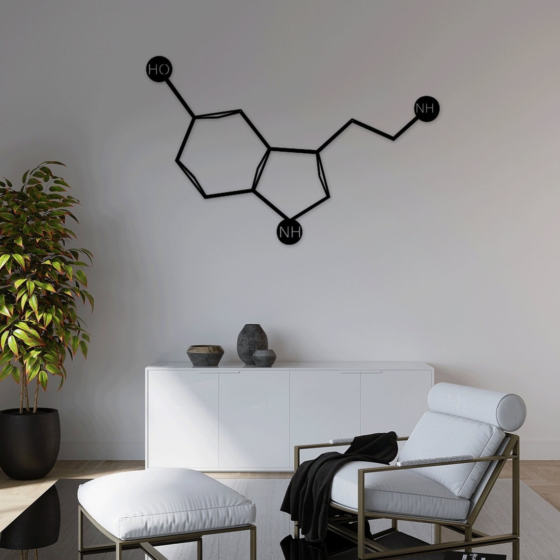 Serotonin Chemistry Symbols Laser Cut Dxf Svg Glowforge Files Wall Art ...