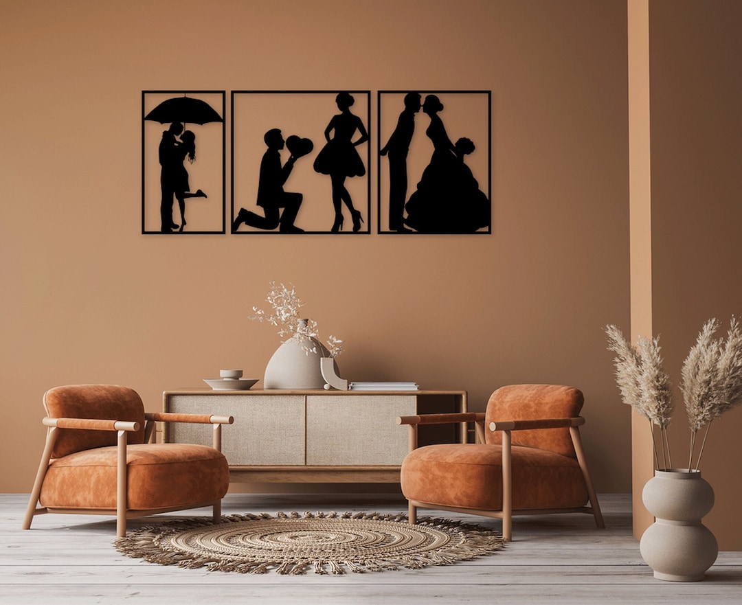 Married Love Couple Laser Cut Dxf Svg Glowforge Files Wall Art Sticker ...