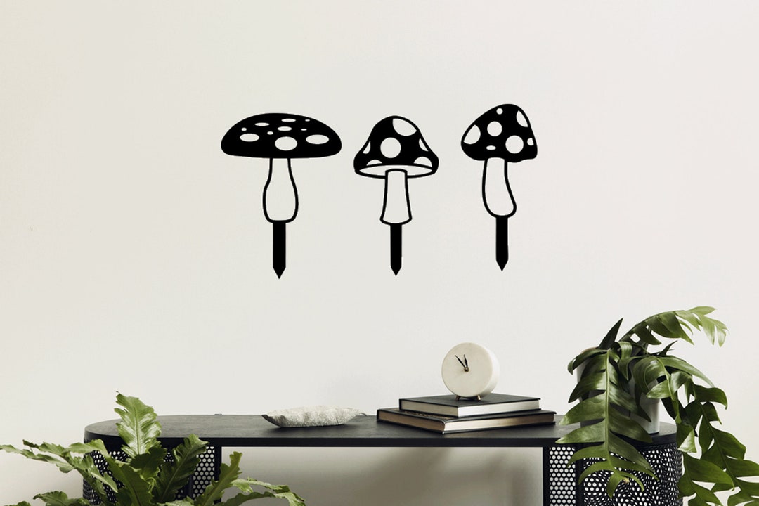 Mushroom Laser Cut Dxf Svg Glowforge Files Wall Sticker Vinly Decal ...