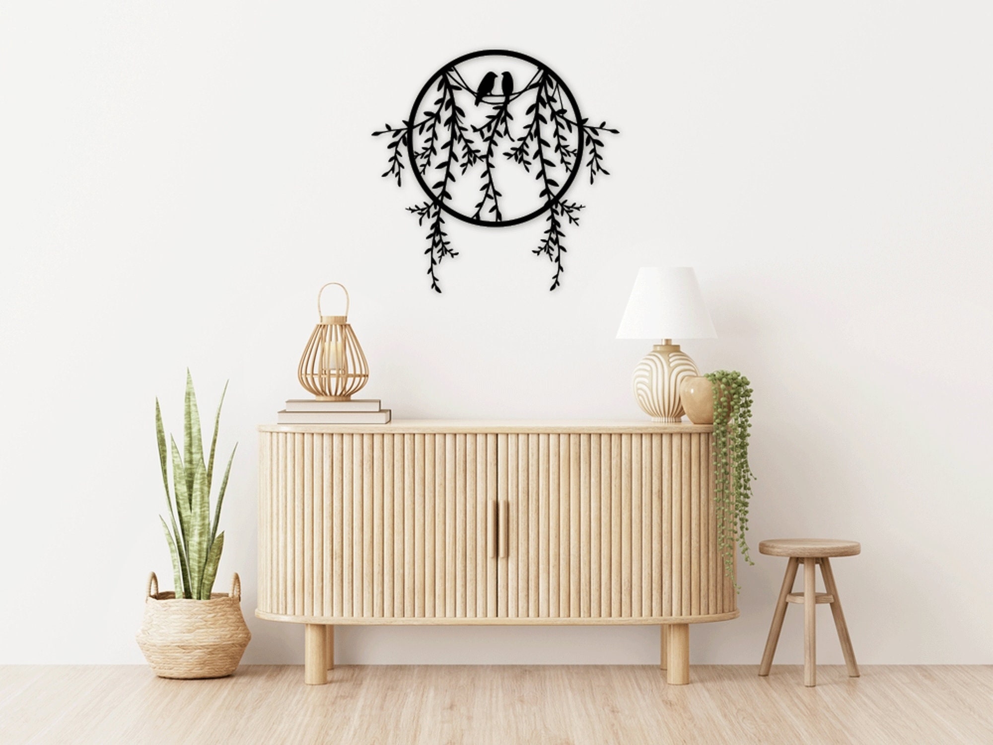 Tree Branch Bird Ivy Laser Cut Dxf Svg Glowforge Files Wall Art Sticker ...