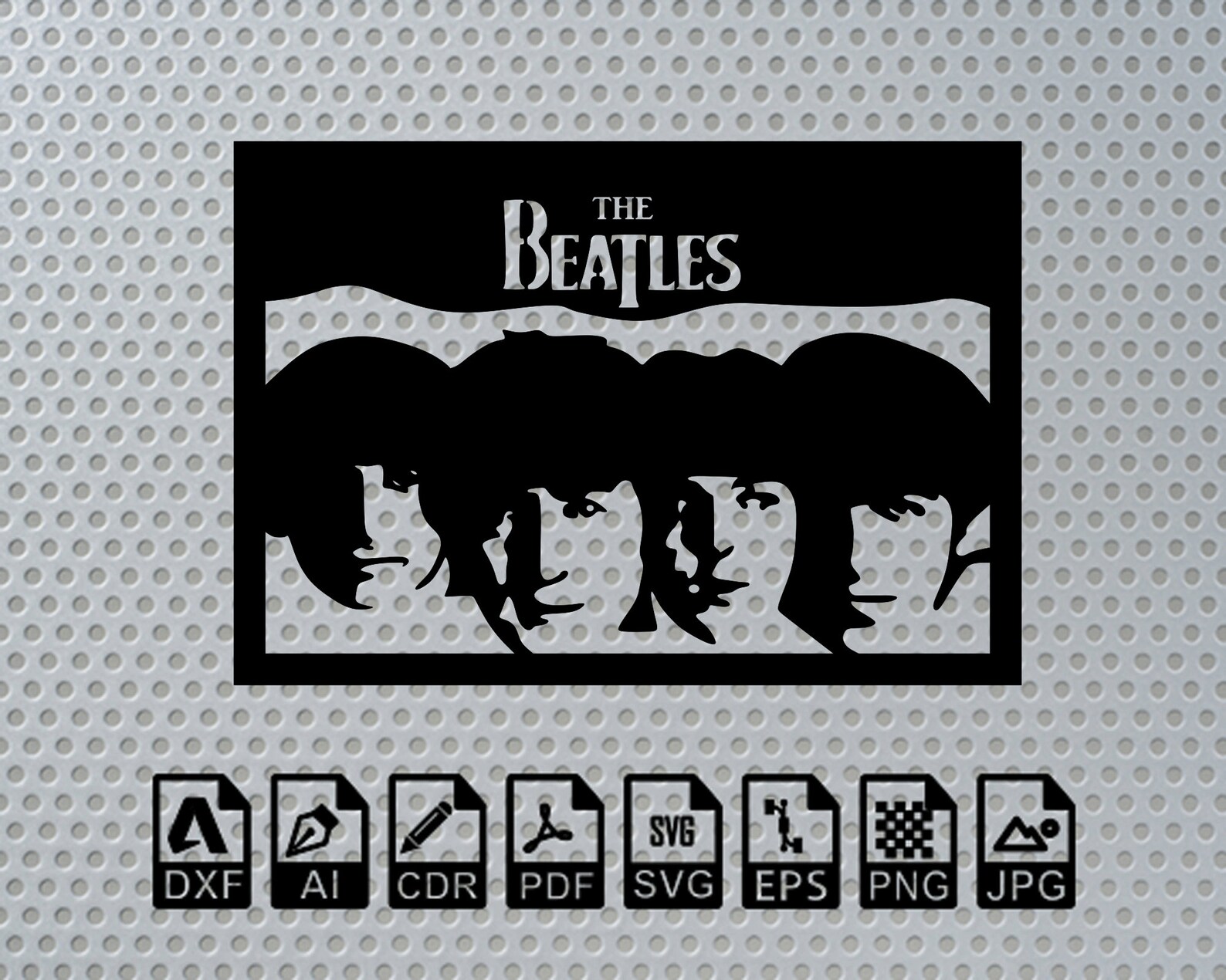 The Beatles Laser Cut Dxf Svg Glowforge Files Wall Art Sticker Vinly ...