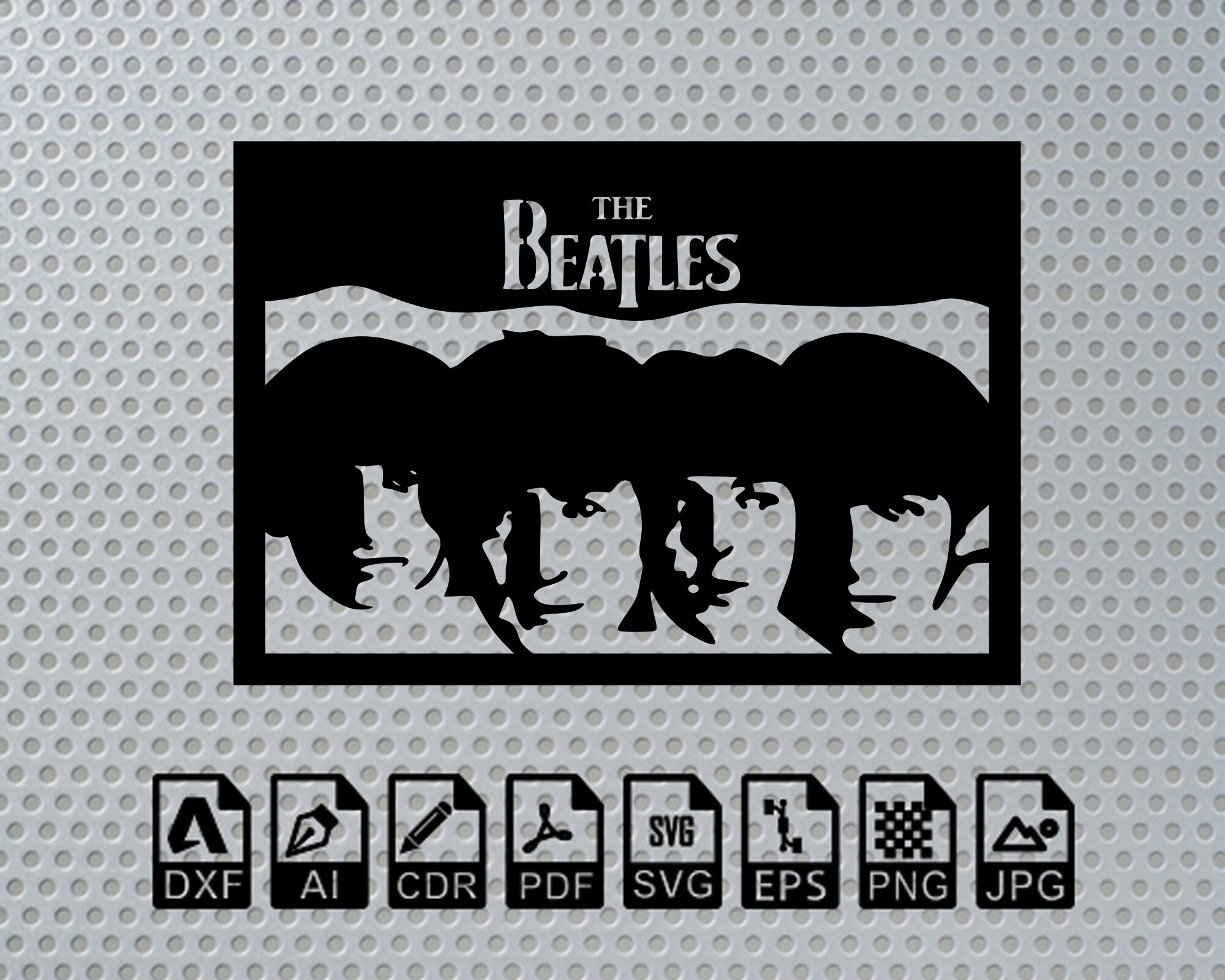The Beatles Laser Cut Dxf Svg Glowforge Files Wall Art Sticker Vinly ...