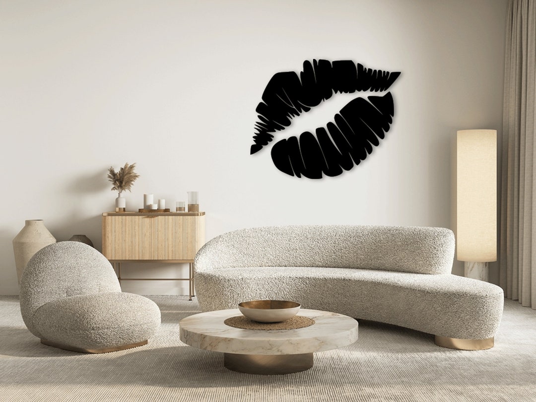 Lip Laser Cut Dxf Svg Glowforge Files Wall Art Sticker Vinly Decal ...