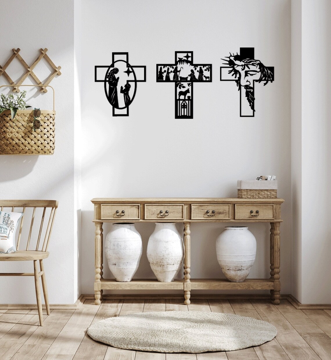 Jesus Cross Christian Laser Cut Dxf Svg Glowforge Files Wall Art ...