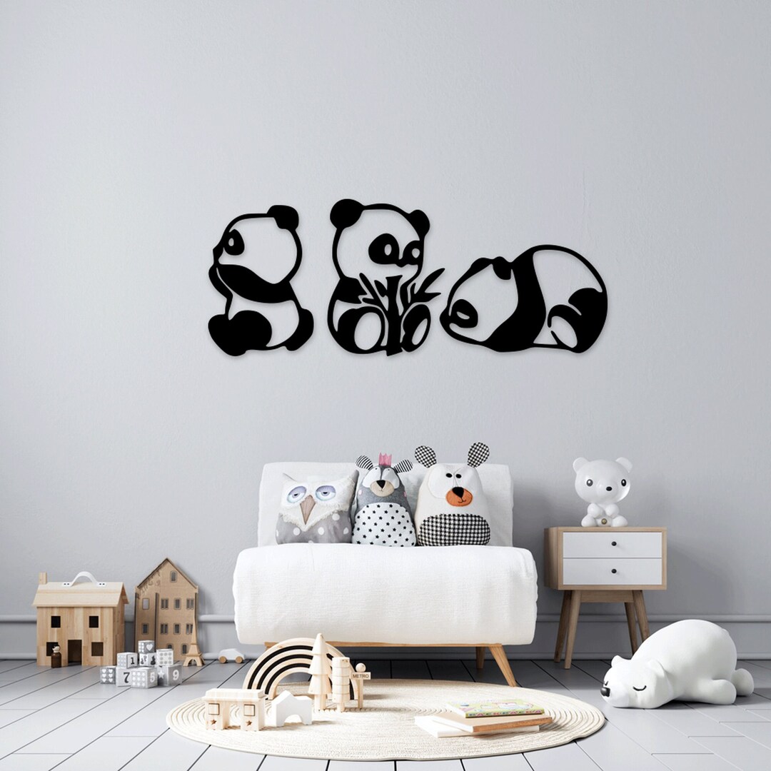 Giant Panda Bear Laser Cut Dxf Svg Glowforge Files Wall Art Sticker ...