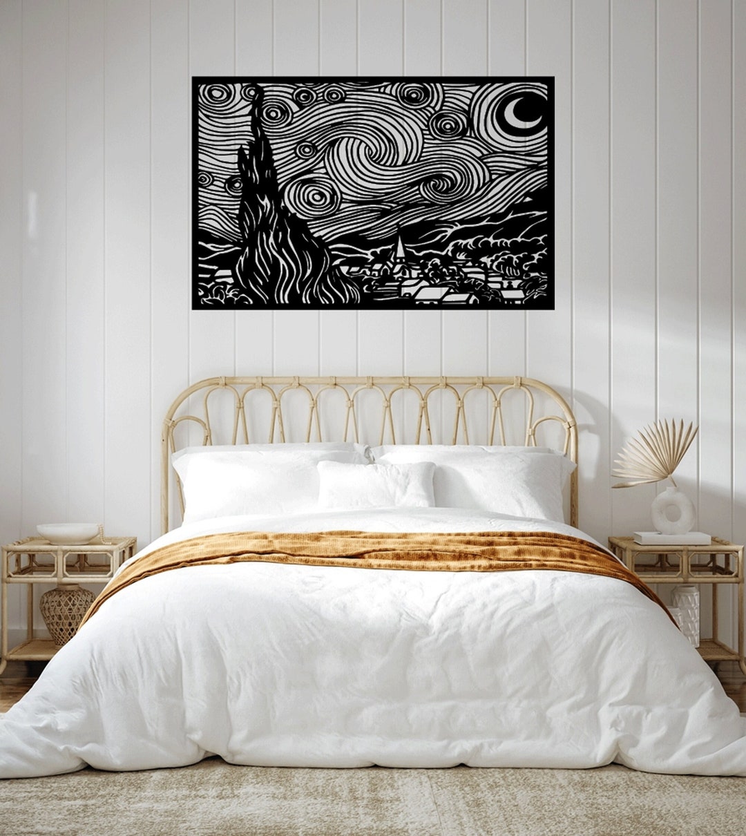 Starry Night Van Gogh Laser Cut Dxf Svg Glowforge Files Wall Sticker ...