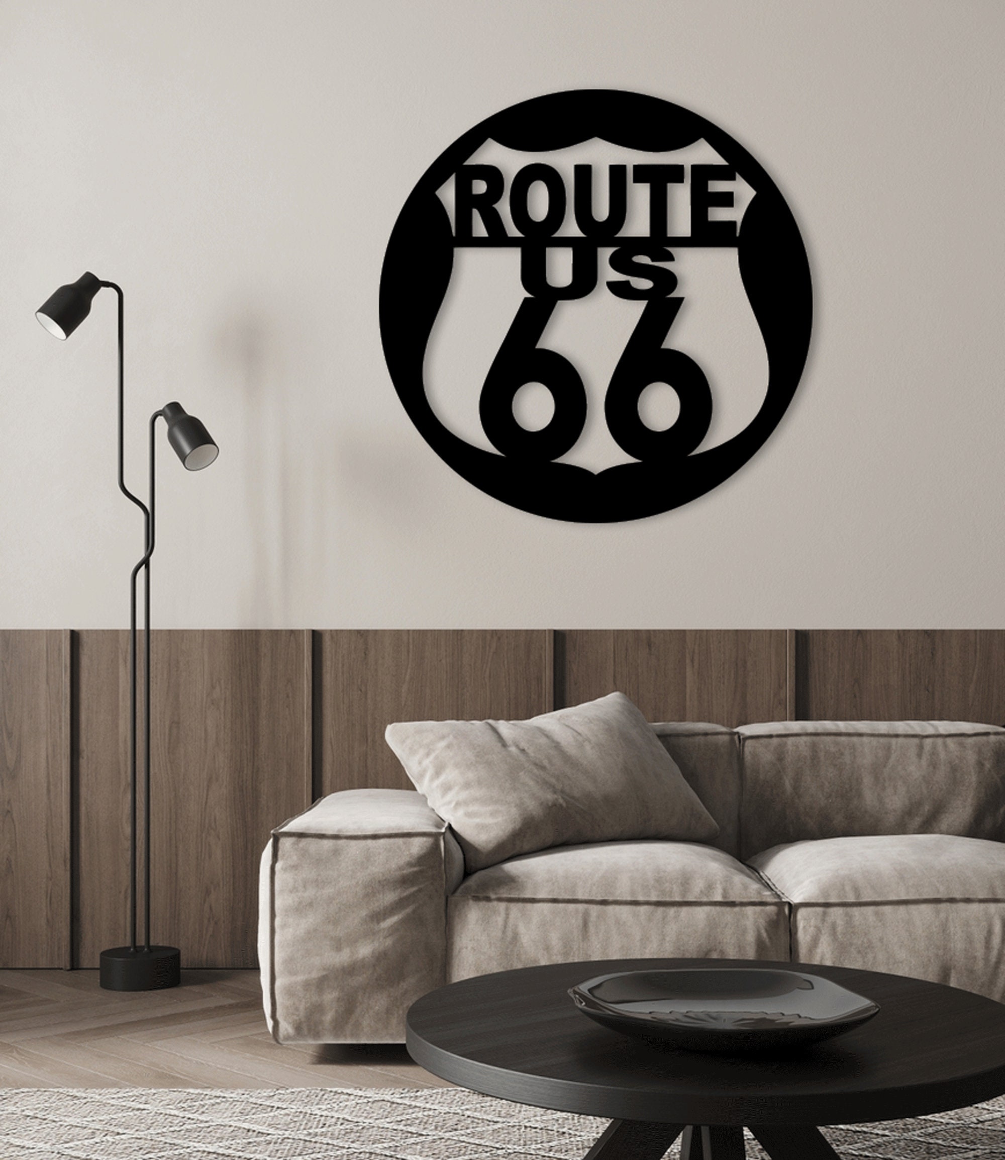 Route 66 US Laser Cut Dxf Svg Glowforge Files Wall Art Sticker Vinly ...