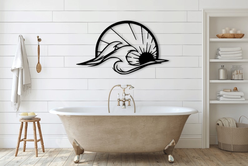 Sunrise Wave Sun Laser Cut Dxf Svg Glowforge Files Wall Art Sticker ...