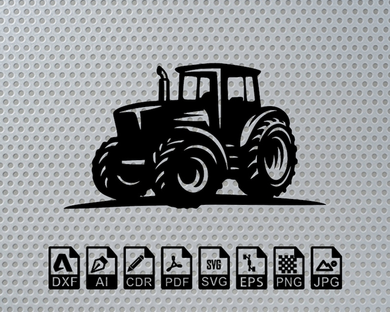 Tractor Laser Cut Dxf Svg Glowforge Files Wall Sticker Vinly Decal ...