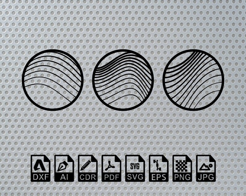 Round Circle Laser Cut Dxf Svg Glowforge Files Wall Art Sticker Vinly ...