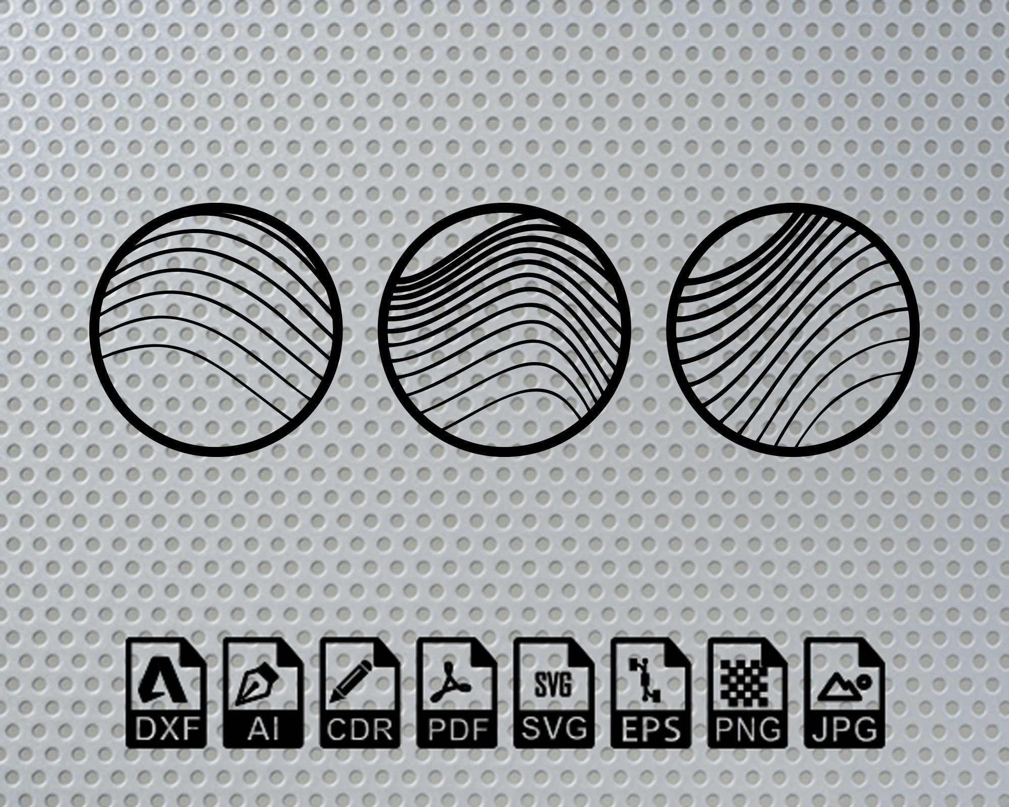 Round Circle Laser Cut Dxf Svg Glowforge Files Wall Art Sticker Vinly ...