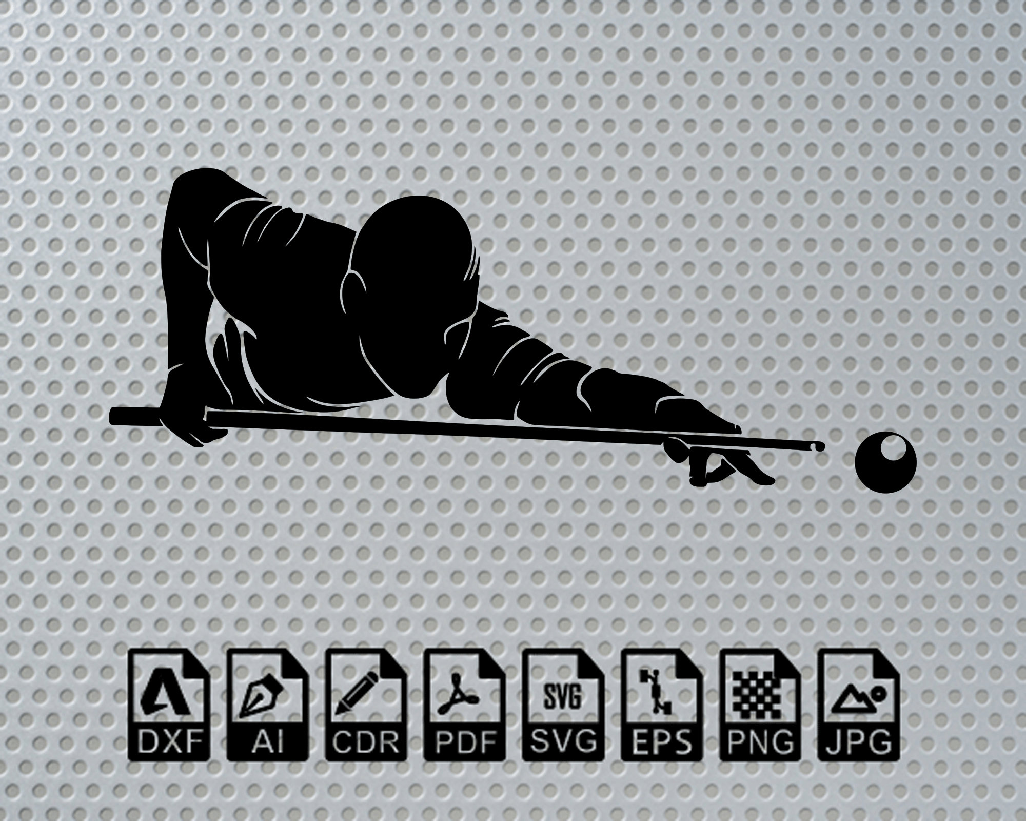 Billiards Pool Laser Cut Dxf Svg Eps Cdr Glowforge File Wall Art ...