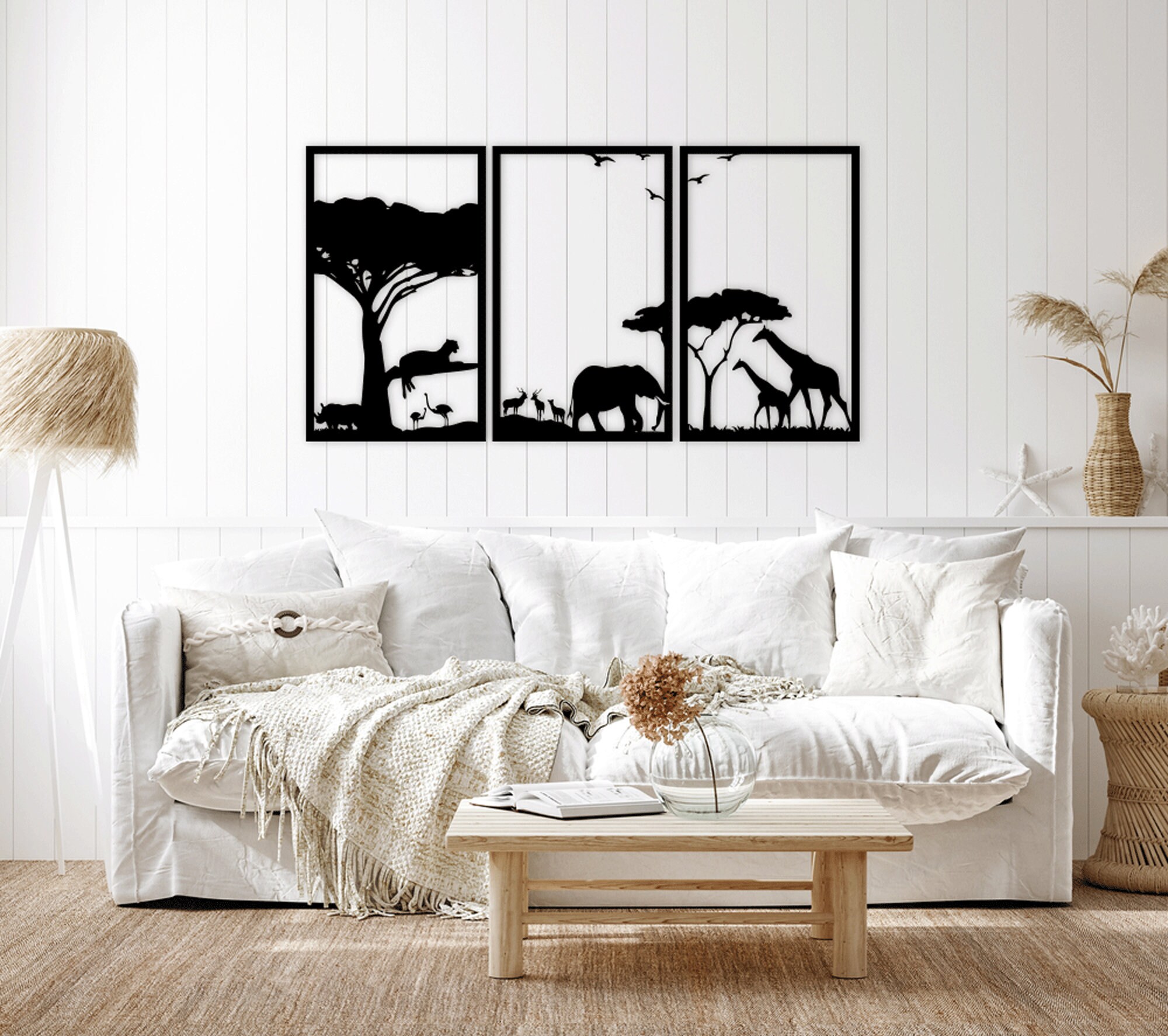 Safari Animals Laser Cut Dxf Eps Svg Glowforge Files Wall Art Sticker ...