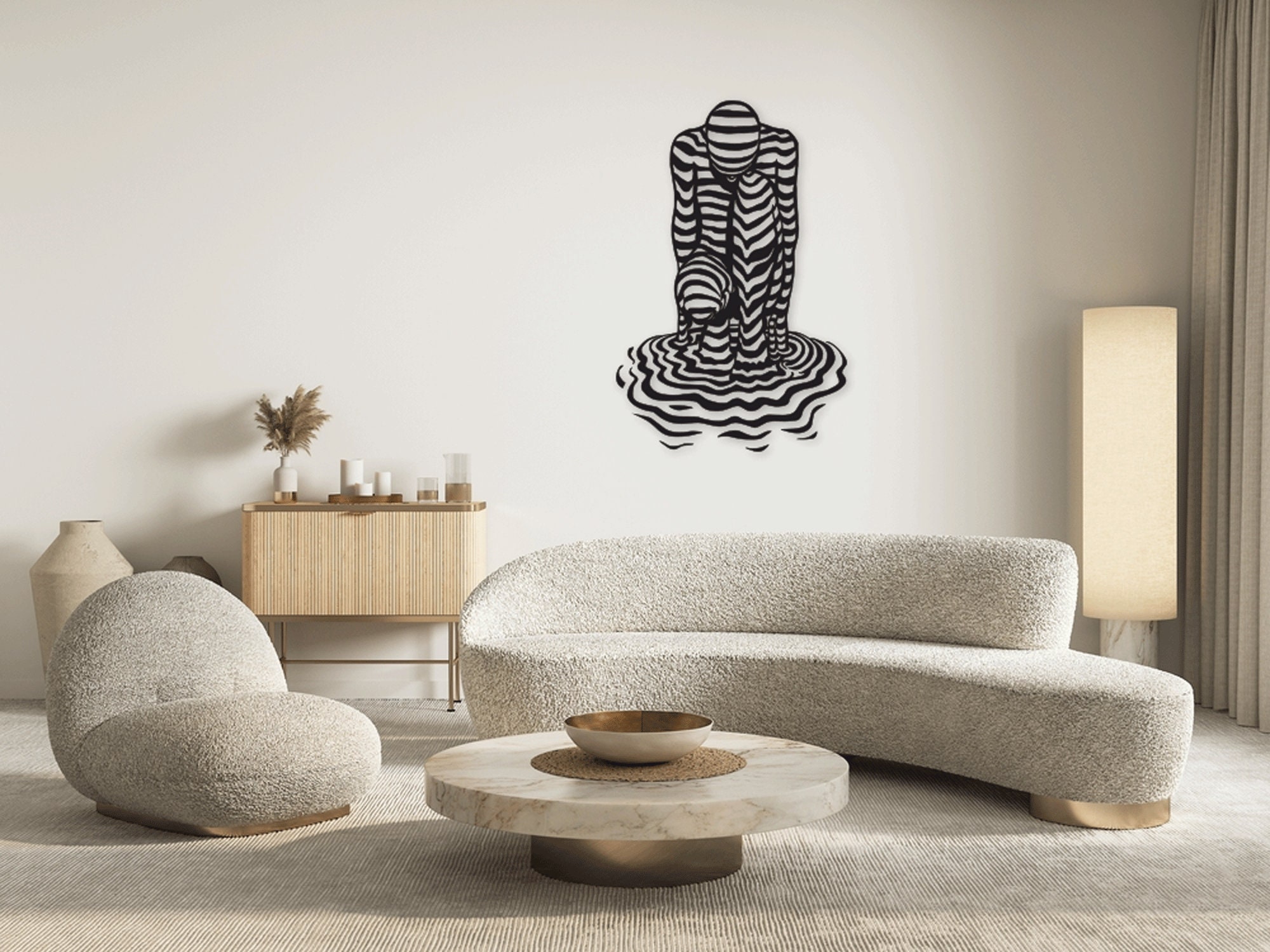 3d Woman Girl Laser Cut Dxf Svg Glowforge Files Wall Sticker Vinly ...