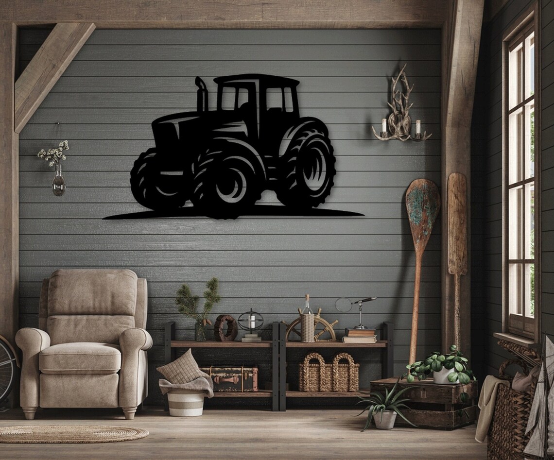Tractor Laser Cut Dxf Svg Glowforge Files Wall Sticker Vinly Decal ...