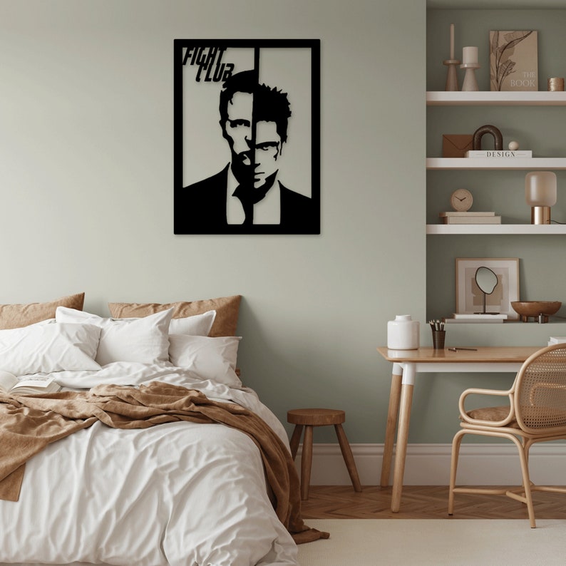 Fight Club Tyler Durden Laser Cut Dxf Svg Pdf Glowforge Files Wall Art ...