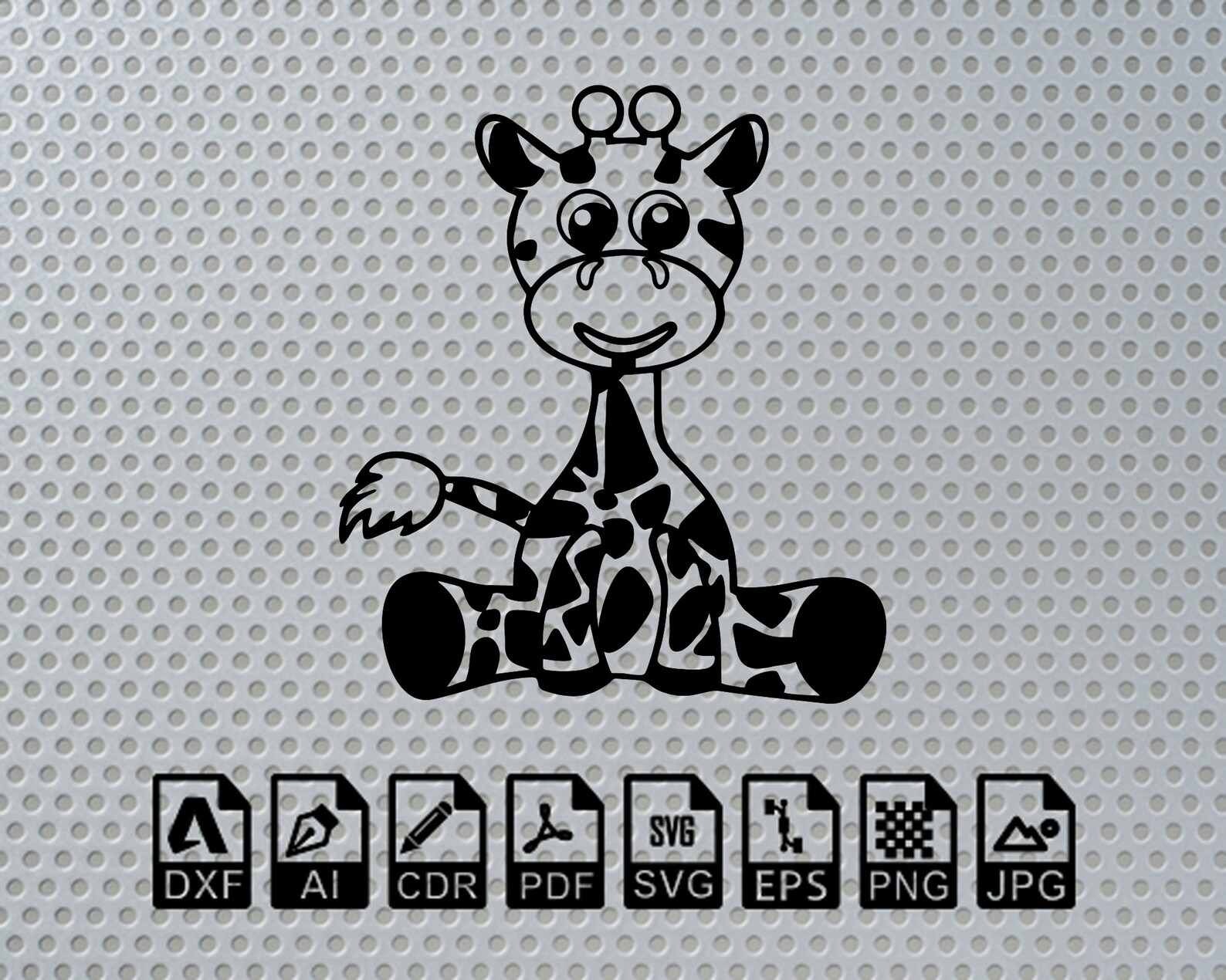 Giraffe Laser Cut Dxf Svg Glowforge Files Wall Sticker Vinly Decal ...