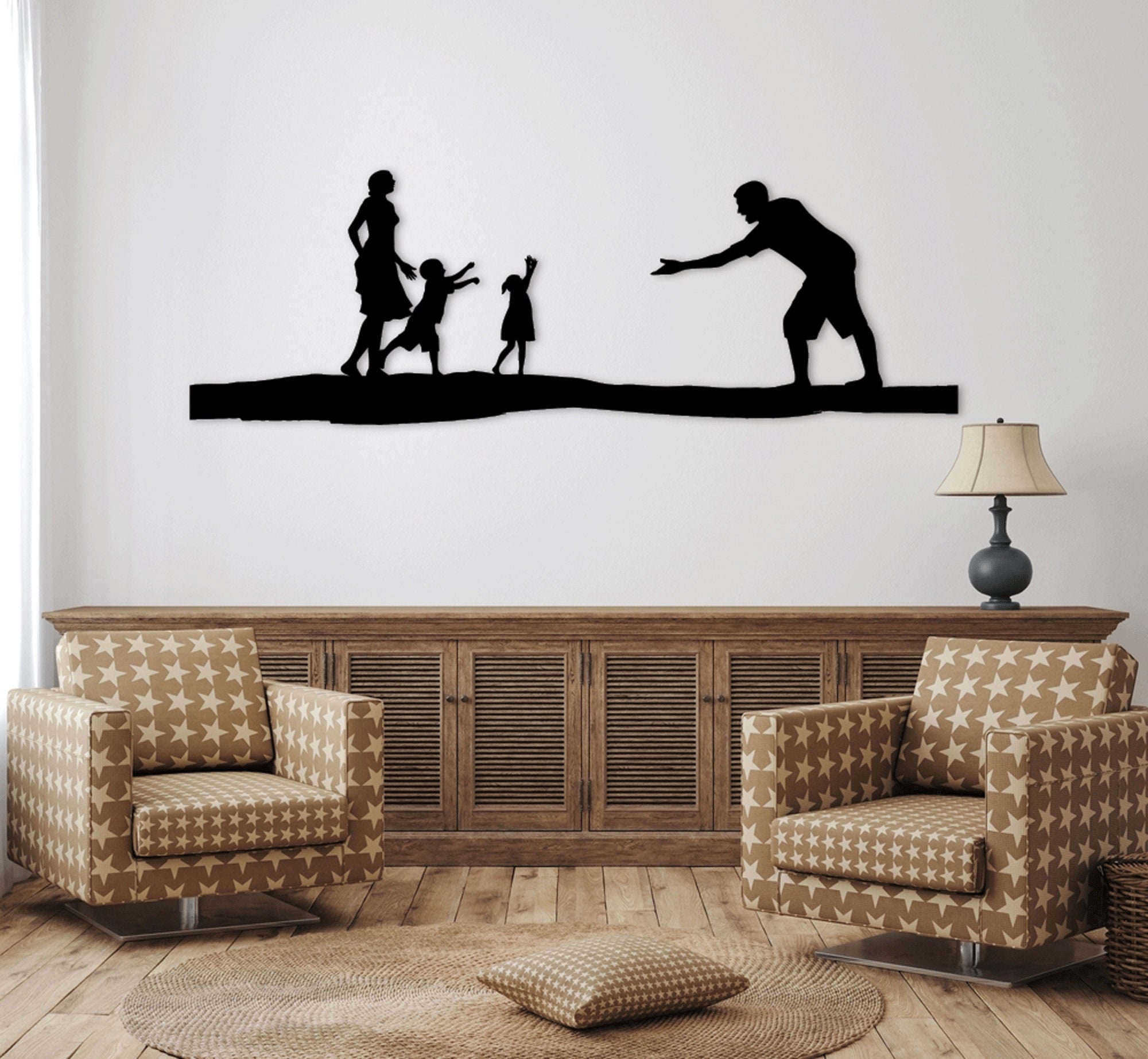 Family Mother Father Child Laser Cut Dxf Svg Glowforge Files Wall Art ...