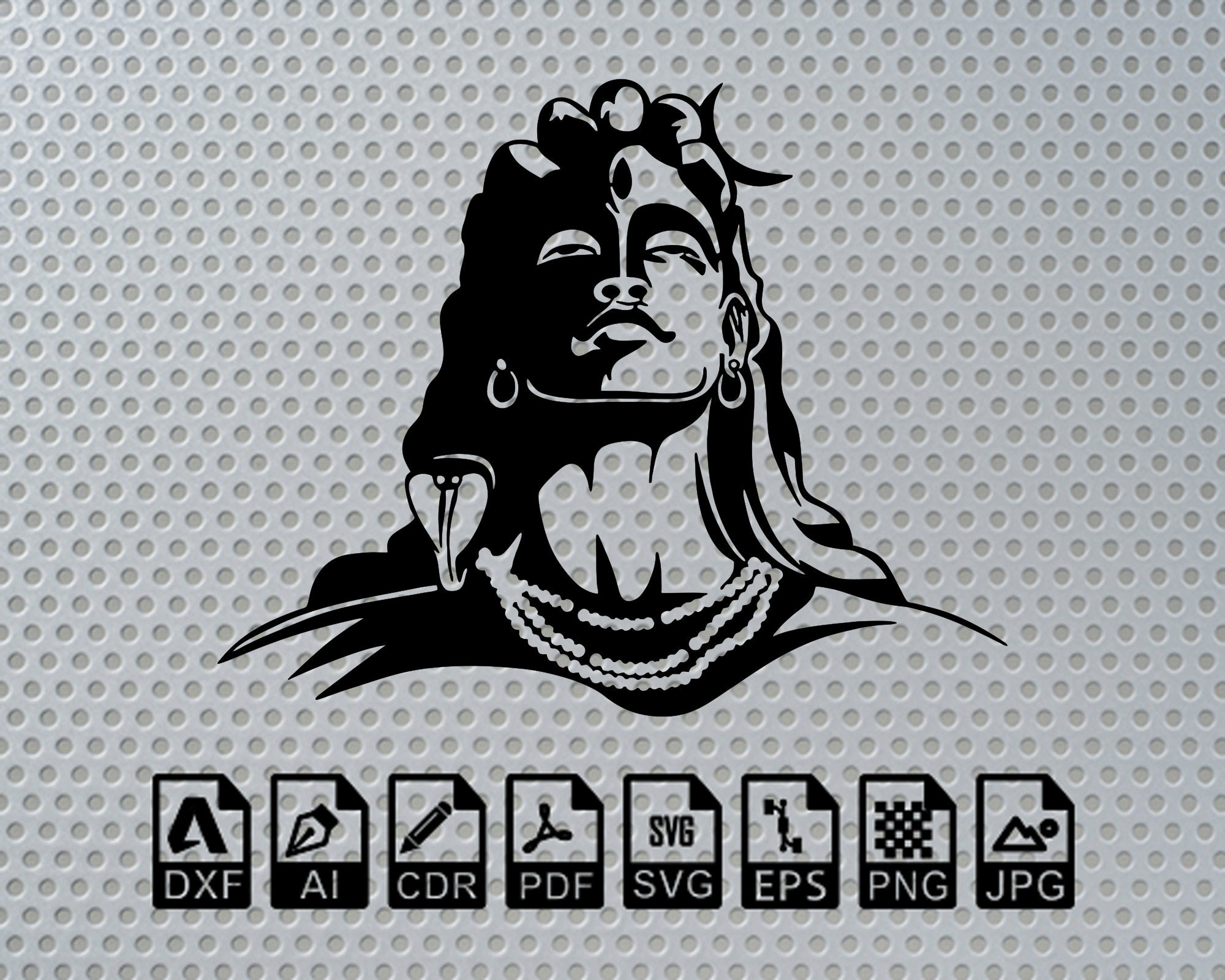 Lord Shiva Hindu Mythology Laser Cut Dxf Svg Glowforge Files Wall Art ...