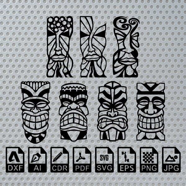 Tiki Hawaiian Wall Art - Etsy