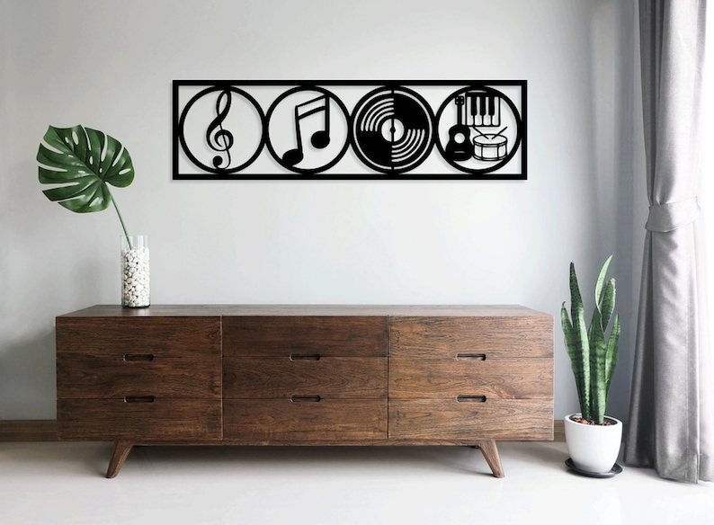 Music Notes Laser Cut Dxf Svg Glowforge Files Wall Art Sticker Vinly ...