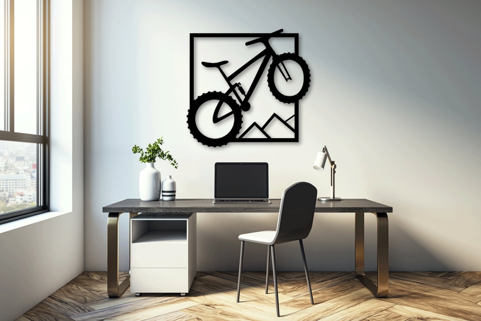 Mountain Bicycle Bike Laser Cut Dxf Svg Glowforge Files Wall Art ...