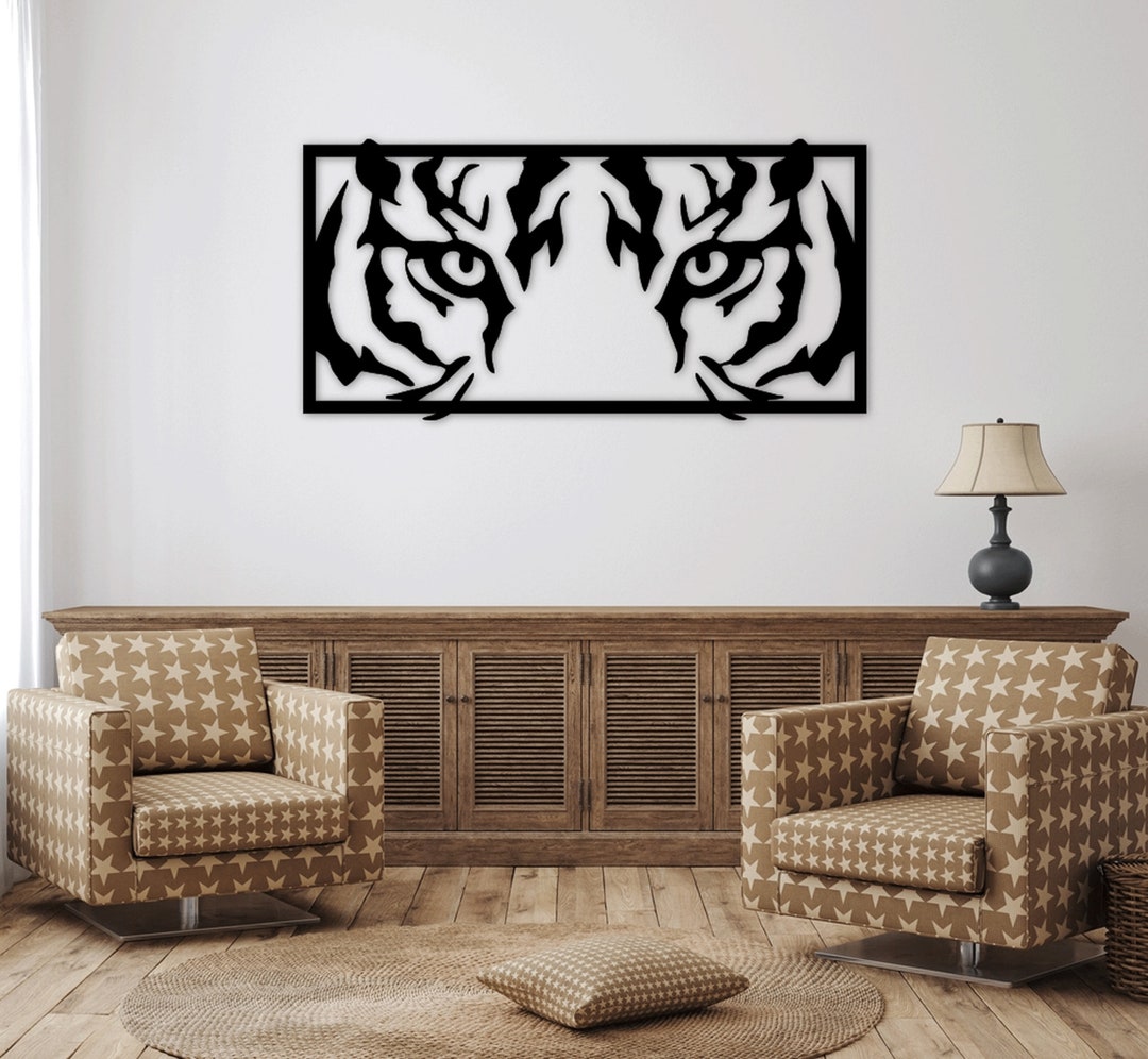 Tiger Laser Cut Dxf Svg Glowforge Files Wall Art Sticker Vinly Decal ...