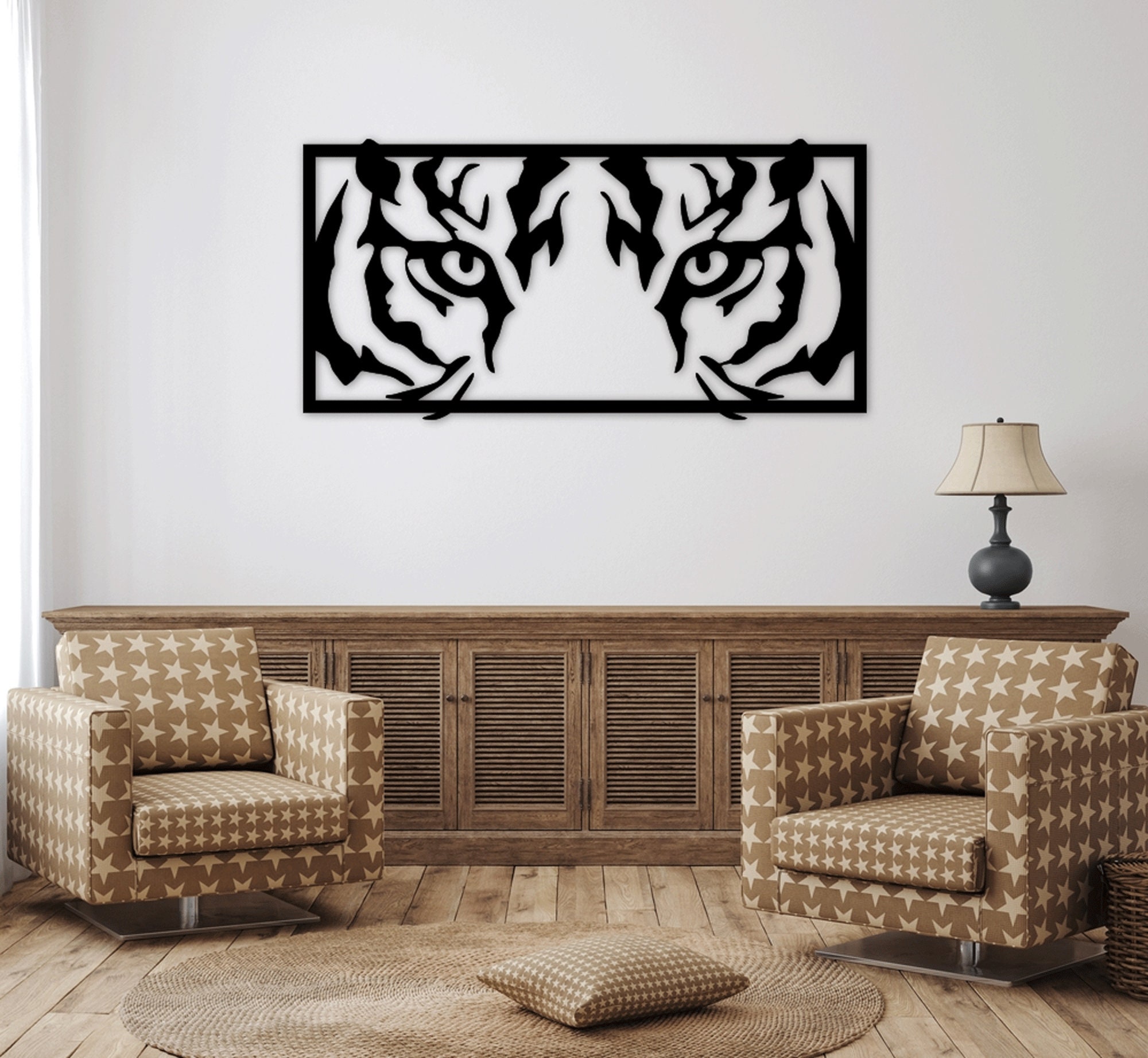 Tiger Laser Cut Dxf Svg Glowforge Files Wall Art Sticker Vinly Decal ...