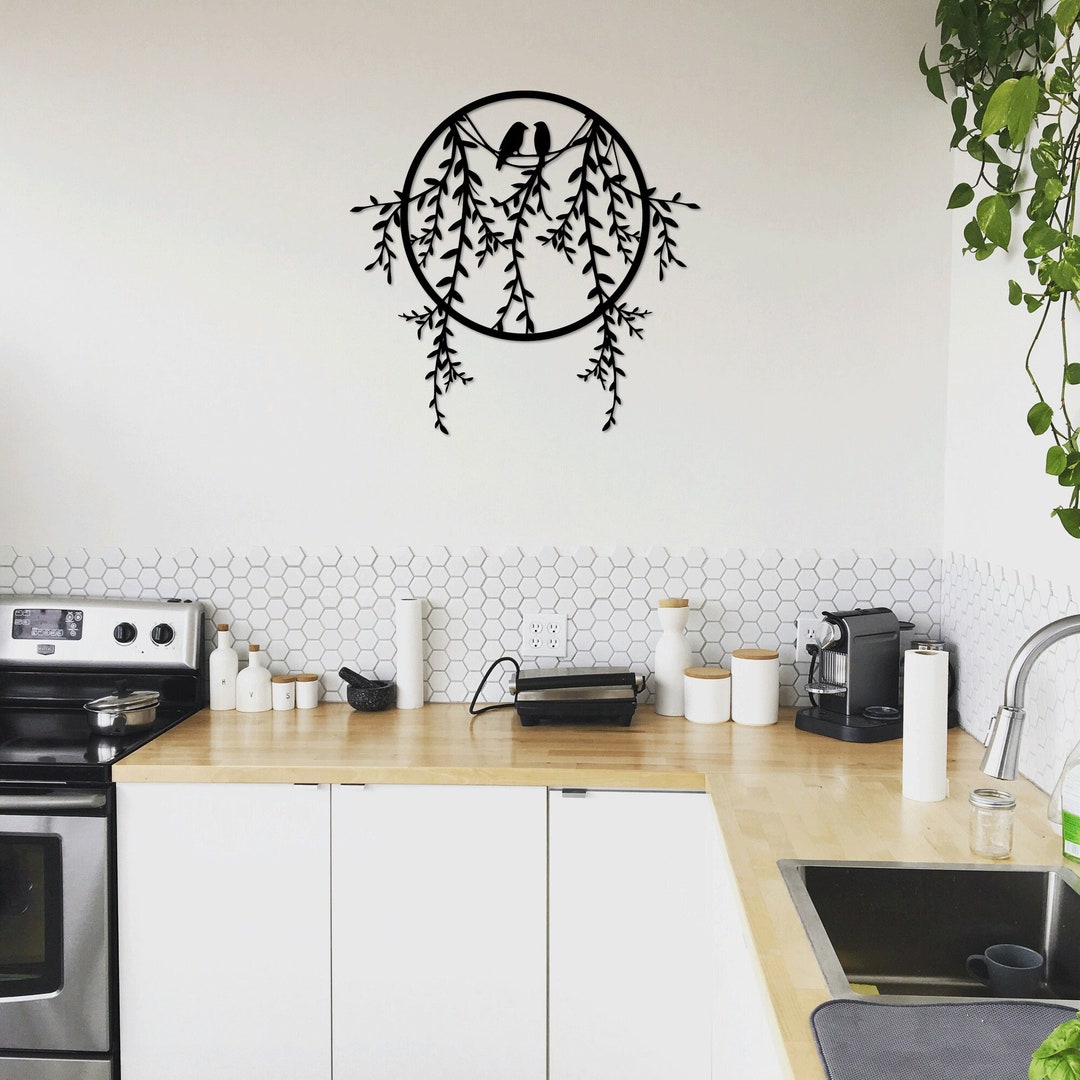 Tree Branch Bird Ivy Laser Cut Dxf Svg Glowforge Files Wall Art Sticker ...