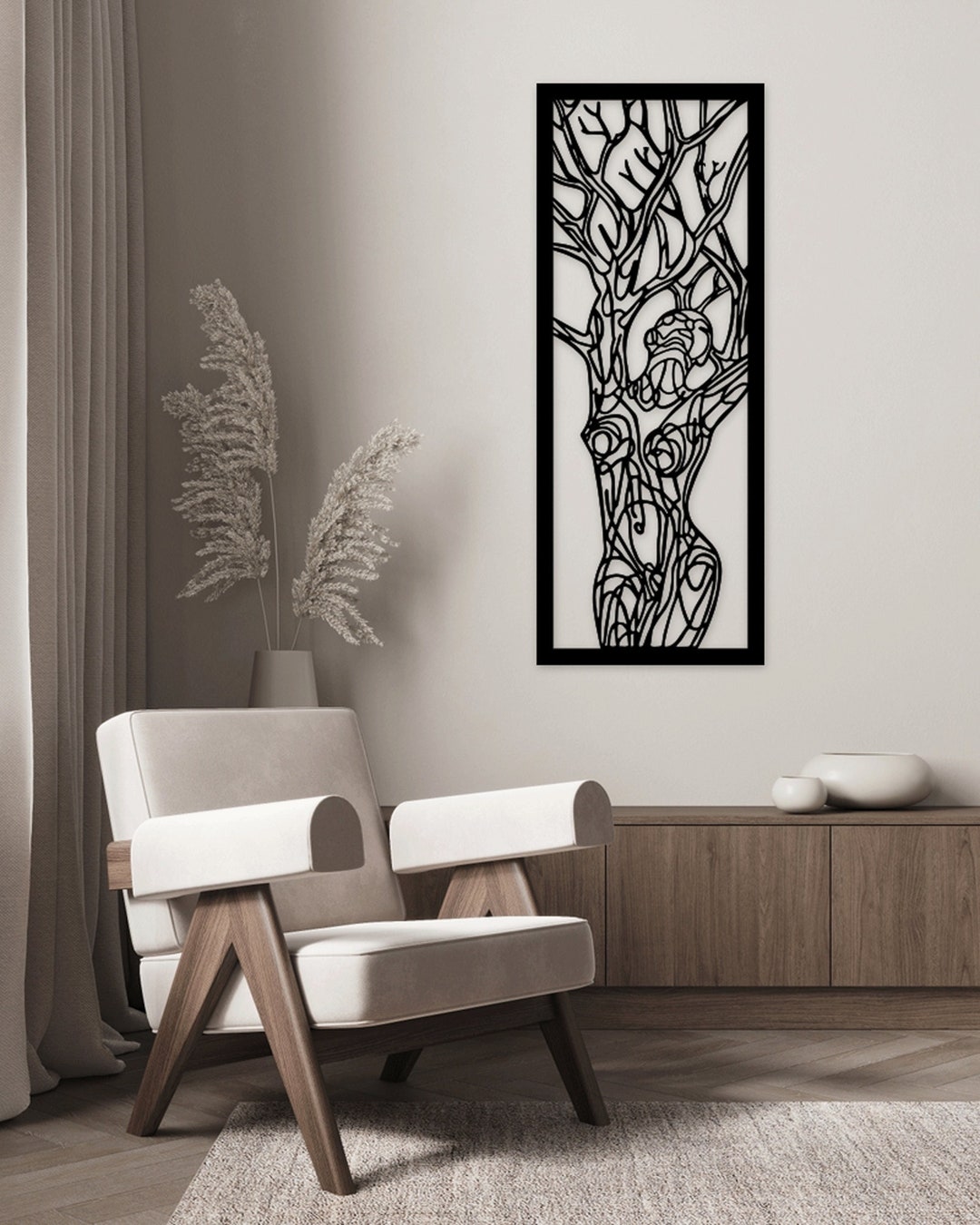 Tree Branch Woman Laser Cut Dxf Svg Glowforge Files Wall Art Sticker ...