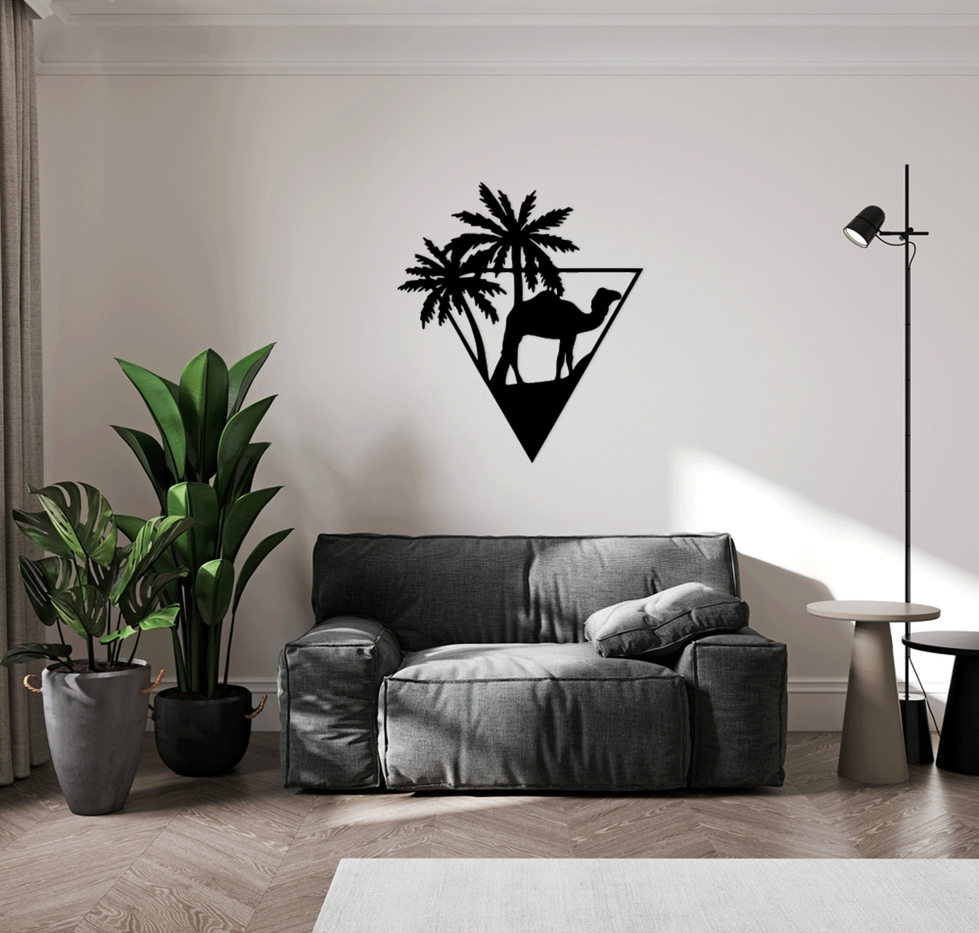 Camel Palm Tree Desert Laser Cut Dxf Svg Glowforge Files Wall Art ...