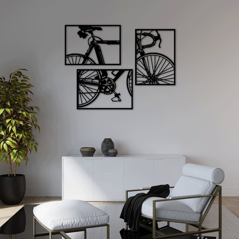 Bicycle Bike Laser Cut Dxf Svg Glowforge Files Wall Art Sticker Vinly ...