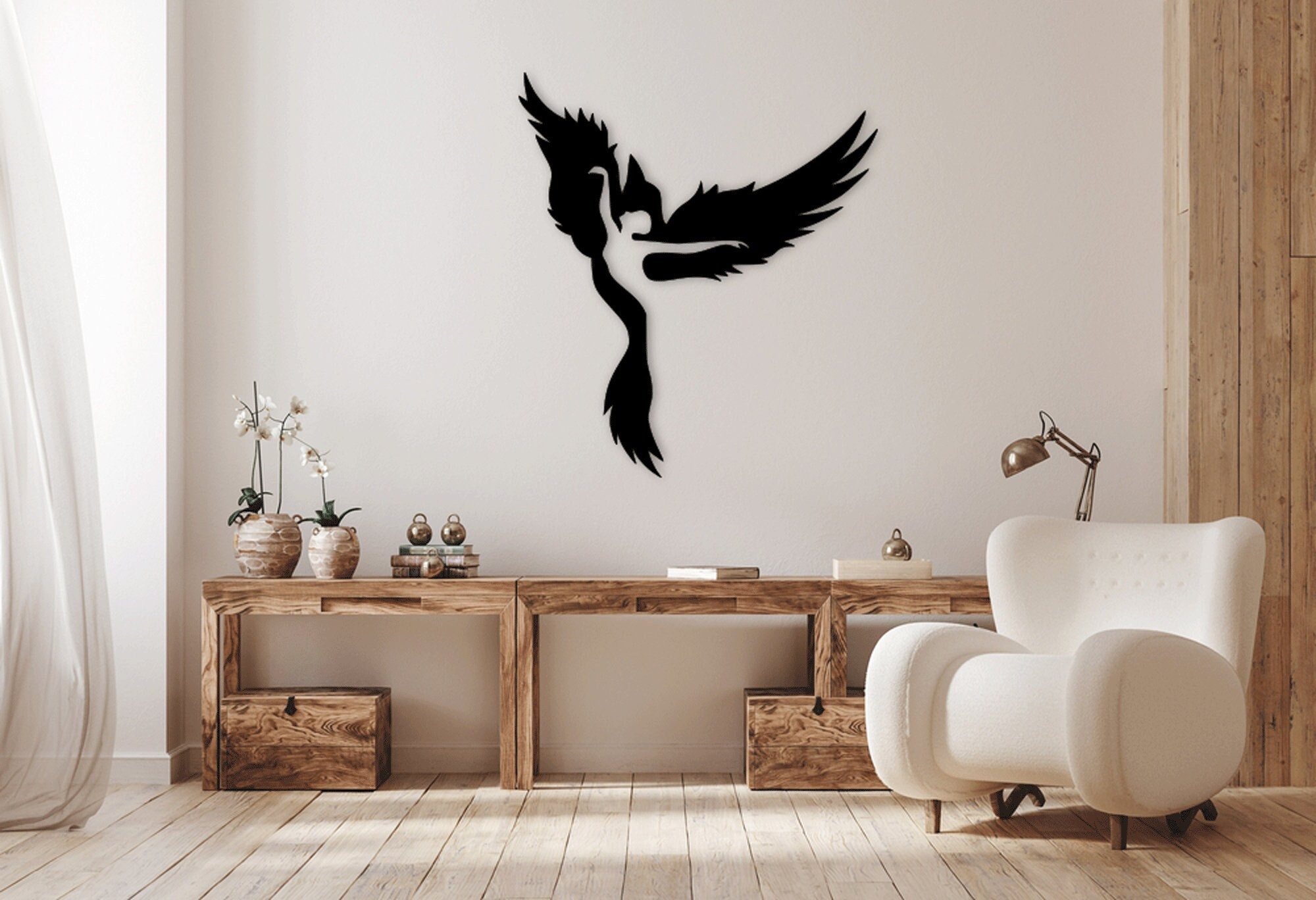 Phoenix Laser Cut Dxf Svg Glowforge Files Wall Sticker Vinly Decal ...