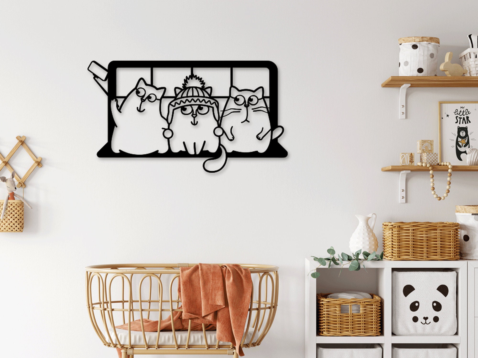 Cat Selfie Laser Cut Dxf Svg Glowforge Files Wall Sticker Vinly Decal ...