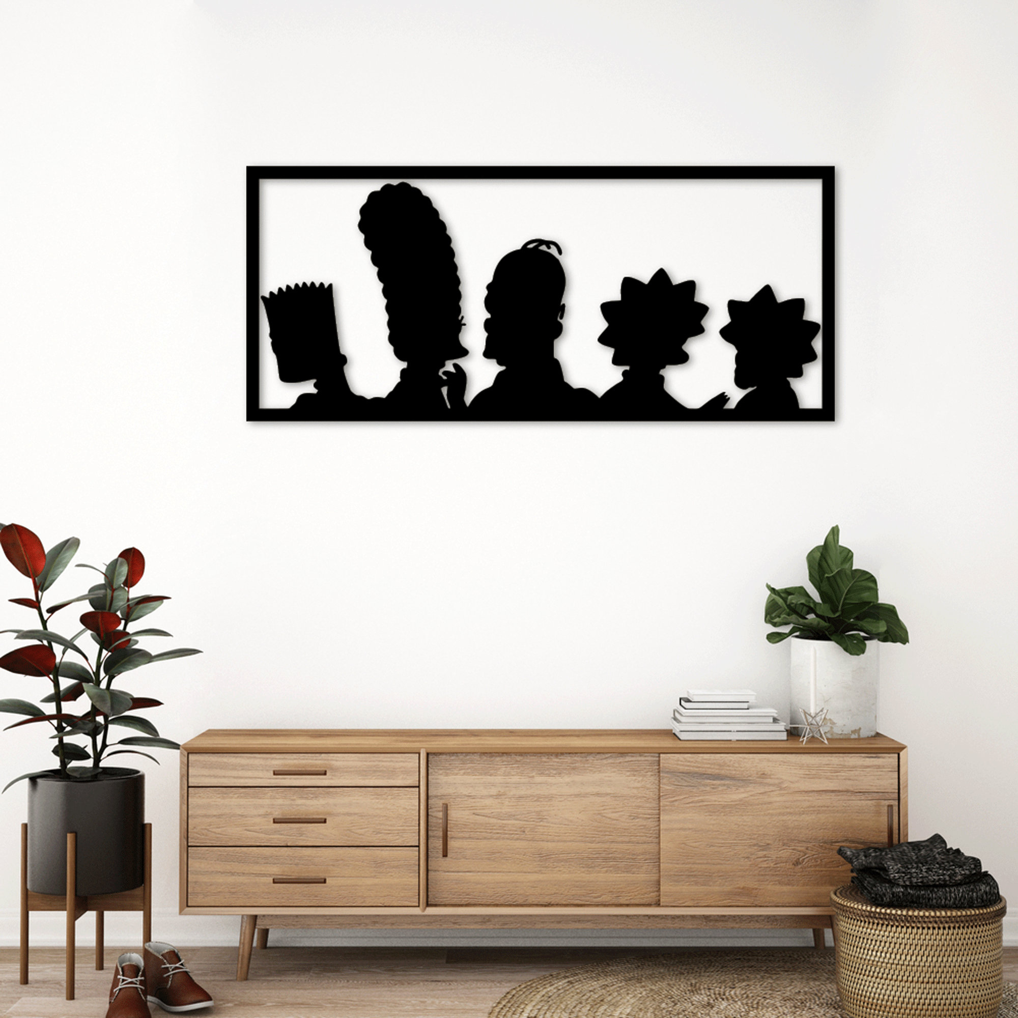 Simpsons Homer Bart Marge Lisa Laser Cut Dxf Svg Glowforge Files Wall ...