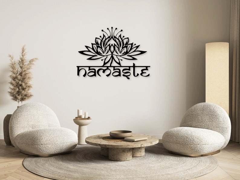 Lotus Flower Namaste corte láser dxf svg Glowforge archivos pared arte ...
