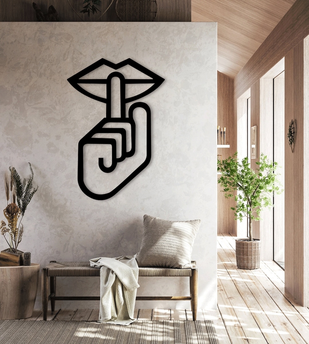 Silence Be Quiet Laser Cut Dxf Svg Glowforge Files Wall Art Sticker ...