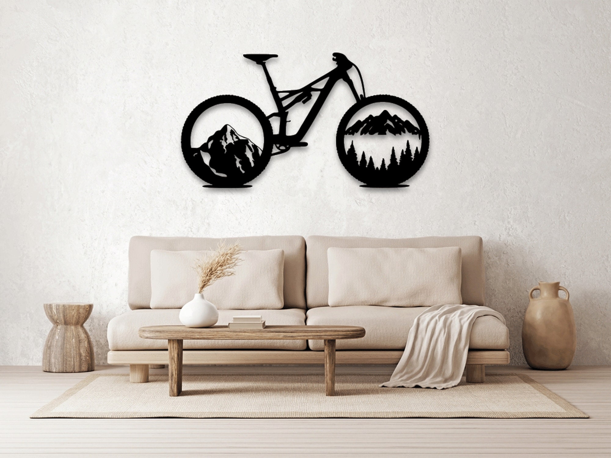Mountain Bicycle Bike Laser Cut Dxf Svg Glowforge Files Wall Art ...