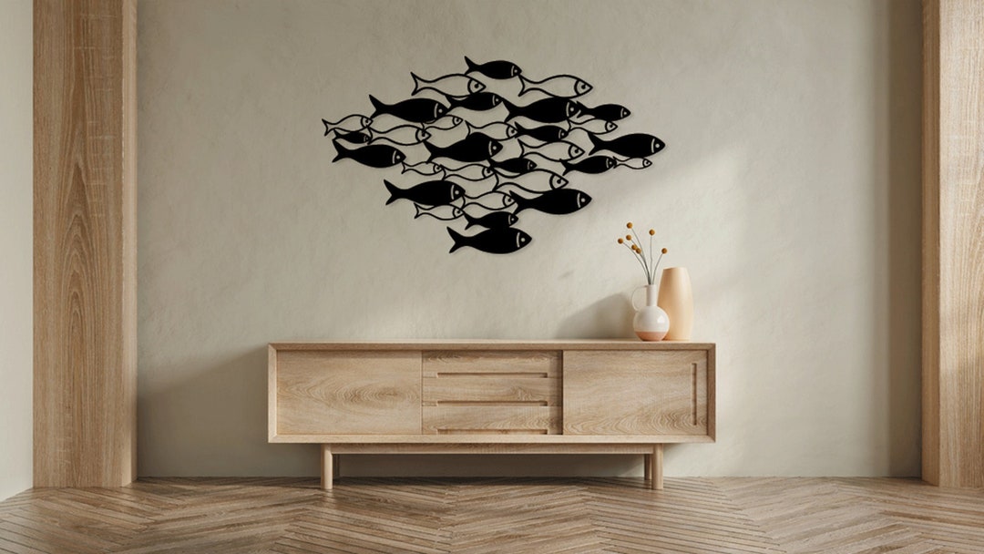 Fish Laser Cut Dxf Svg Glowforge Files Wall Art Sticker Vinly Decal ...