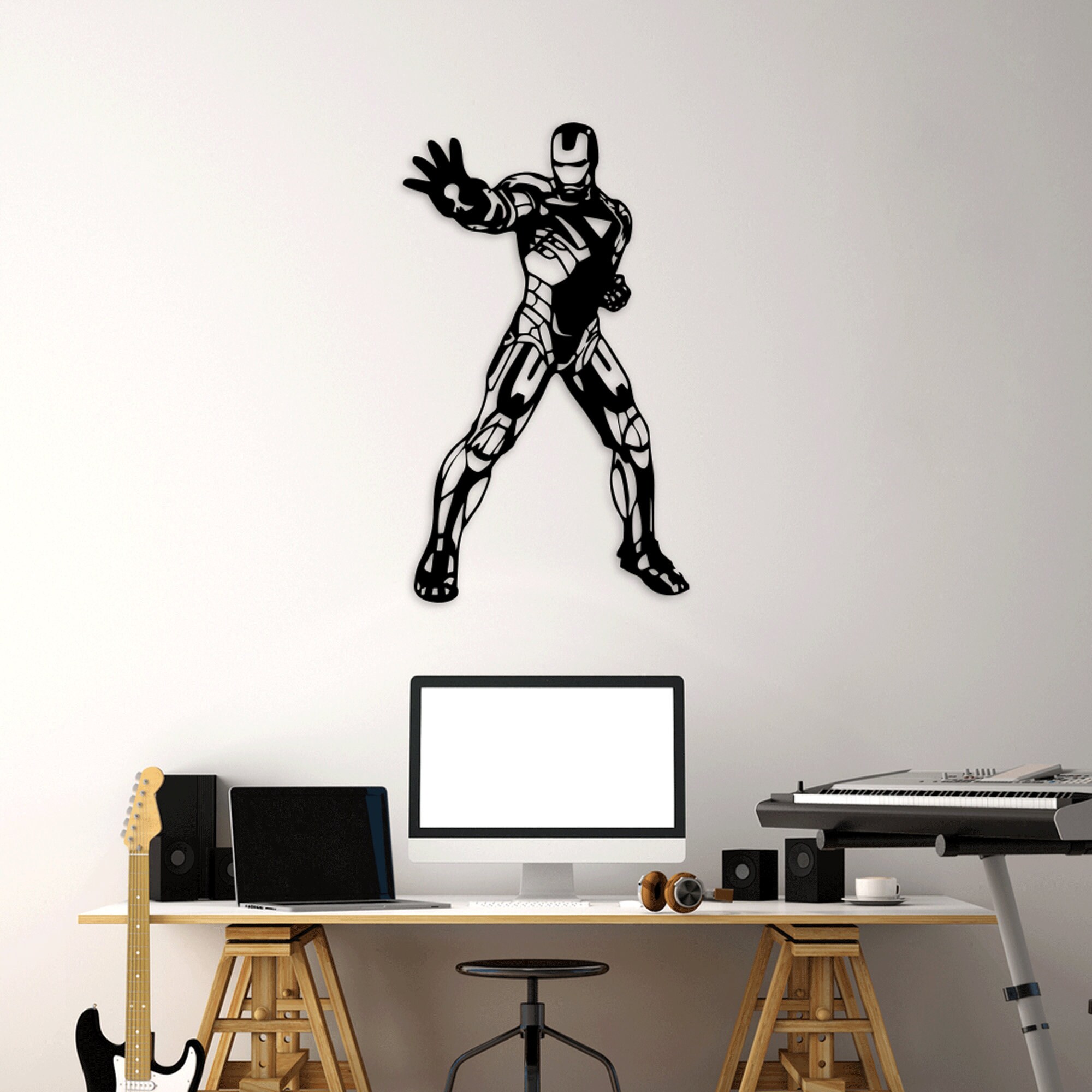 Iron Man Tony Stark Laser Cut Dxf Svg Glowforge Files Wall Art Sticker ...