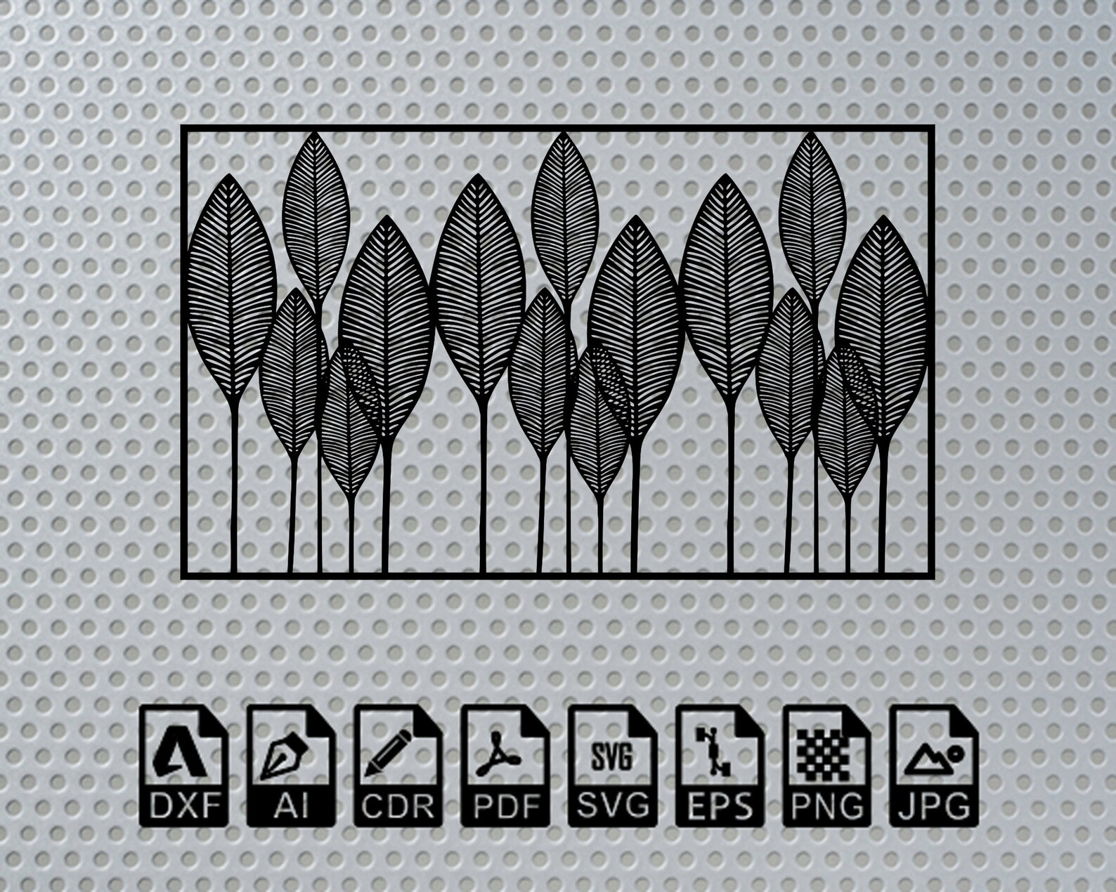 Leaf Tree Laser Cut Dxf Svg Glowforge Files Wall Sticker Vinly Decal ...