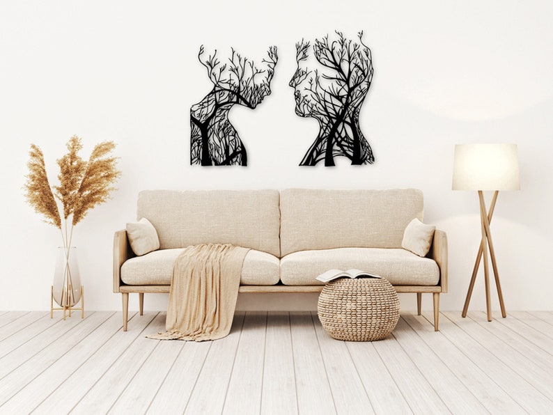 Tree Branch Face Laser Cut Dxf Svg Glowforge Files Wall Art Sticker ...