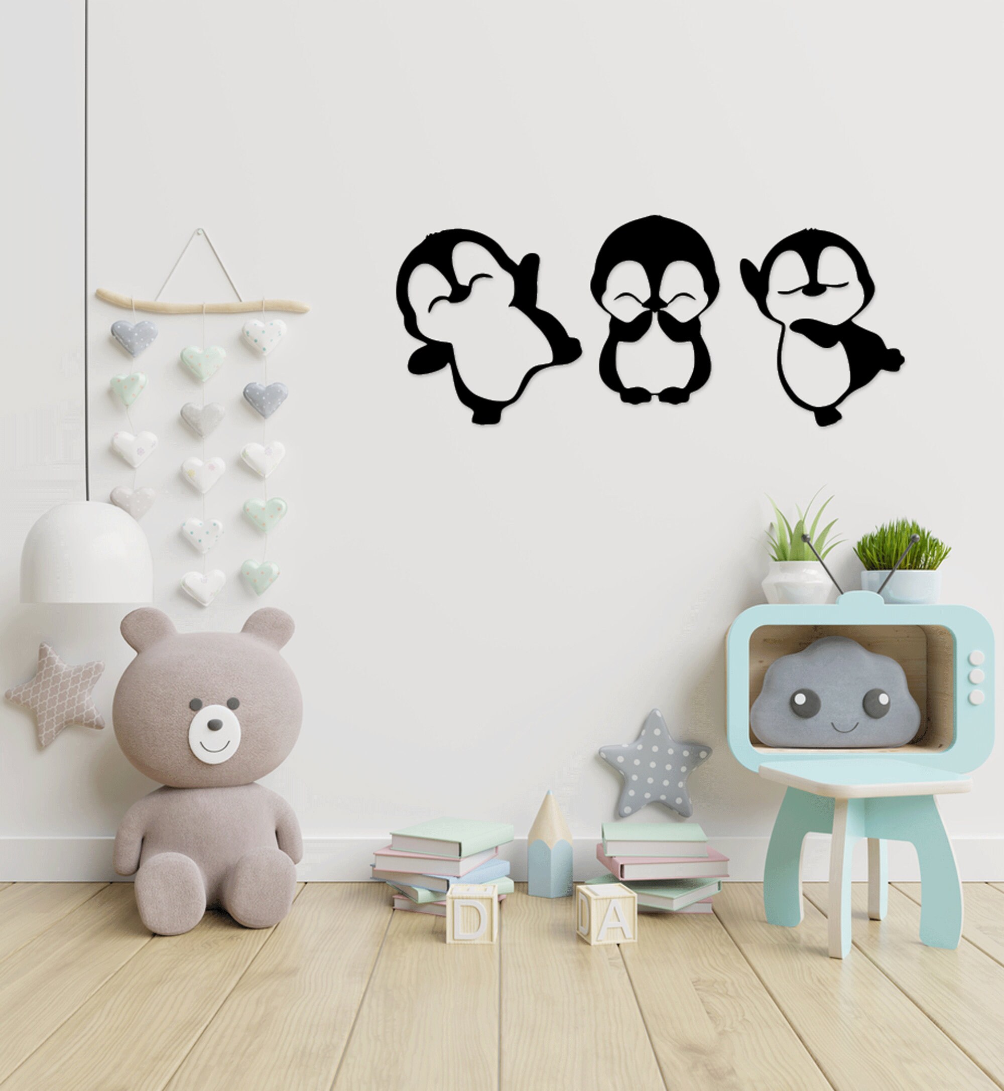Penguin Animal Laser Cut Dxf Svg Glowforge Files Wall Art Sticker Vinly ...