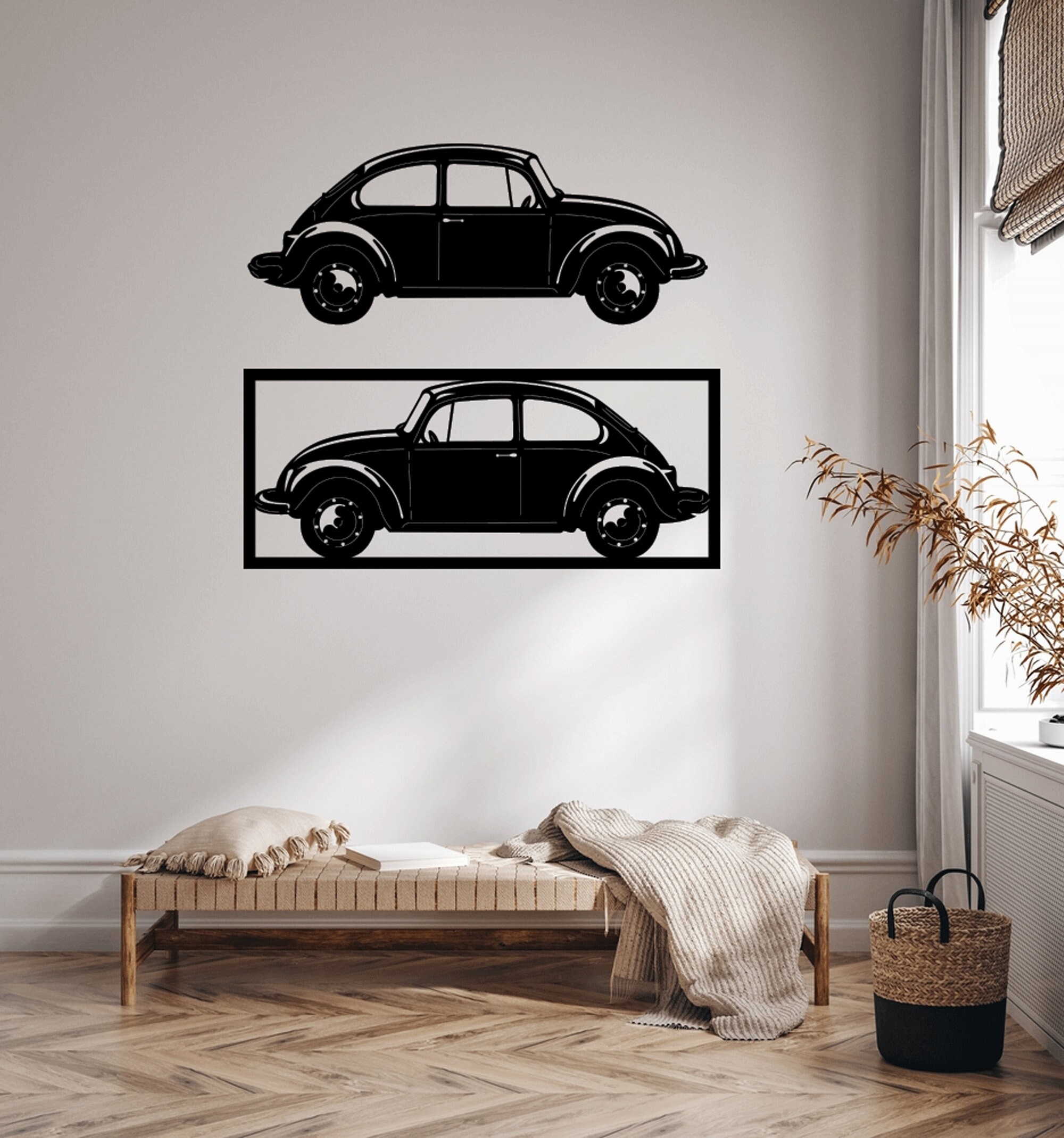 Beetle Vintage Classic Retro Car Laser Cut Dxf Svg Glowforge Files Wall ...