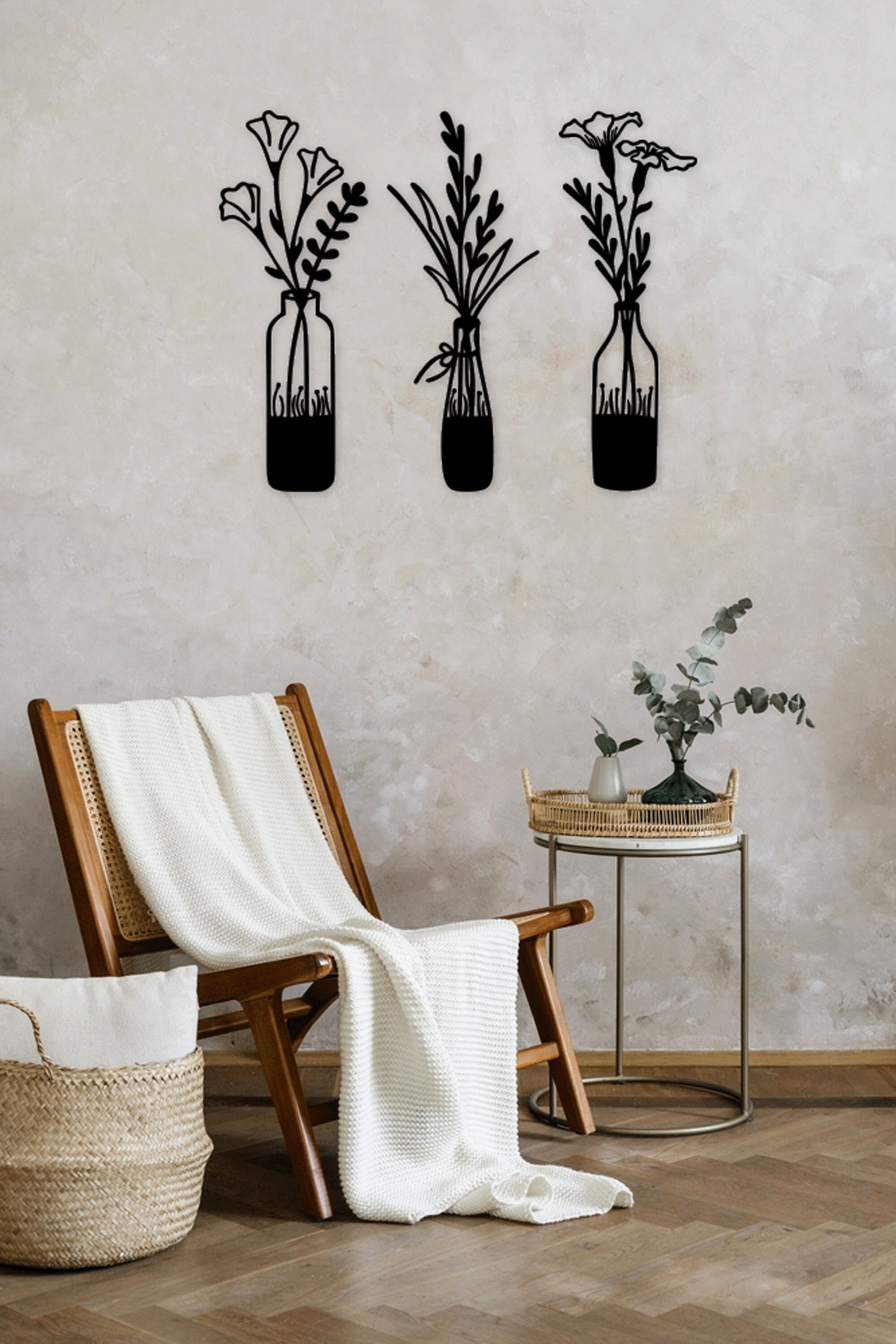 Vase Flowers Laser Cut Dxf Svg Glowforge Files Wall Art Sticker Vinly ...