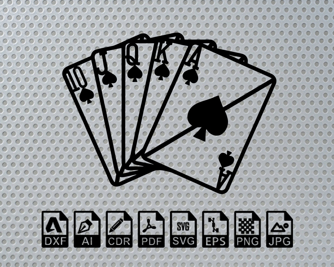 Game Card Deck Laser Cut Dxf Svg Cdr Glowforge Files Wall Art Sticker ...